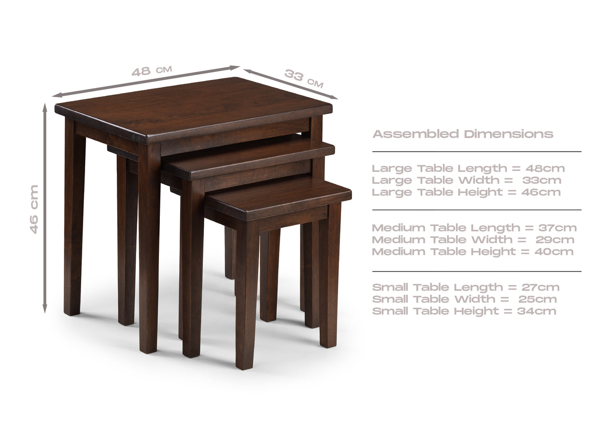 OSD Solid Hardwood Mahogany Nest of Tables – One Stop Digital Outlet